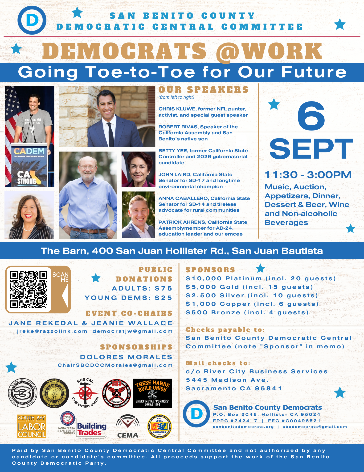 August 2025: San Benito Democrats: Upcoming BBQ & Labor Day Rallies ...